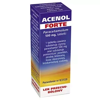 Acenol forte tabletki 500mg, 20 sztuk | aptekacurate.pl