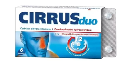 Cirrus Duo (Cirrus), 5 mg+120 mg, tabletki o przedłużonym uwalnianiu, 6 ...