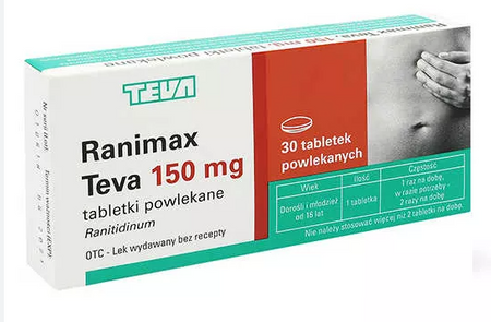 Ranimax Teva (Ranimax) tabletki powlekane 150mg, 30 sztuk | aptekacurate.pl