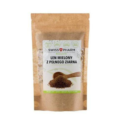 Len brązowy mielony z pełnego ziarna SWISS+ Pharma, 400 g | aptekacurate.pl