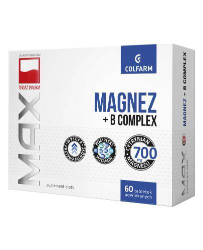 Magnez + B Complex tabletki powlekane, 30 tabletek | aptekacurate.pl