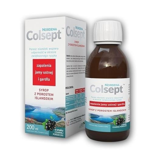 COLSEPT Syrop z porostem islandzkim 200ml | PRZEZIĘBIENIE \ KASZEL | Apteka CURATE w Lublinie
