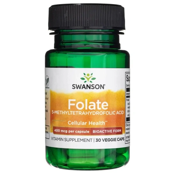 SWANSON Folate 400 mg, 30 kapsułek | aptekacurate.pl