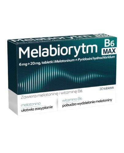 Melabiorytm B6 Max 6mg+20mg, 30 tabletek | aptekacurate.pl