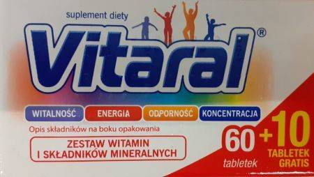 Vitaral 60+10 tabletek gratis | APTEKA \ LEKI I SUPLEMENTY \ ODPORNOŚĆ ...