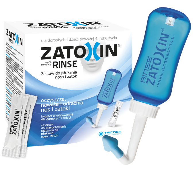 Zatoxin Rinse zestaw 12 saszetek + irygator | aptekacurate.pl