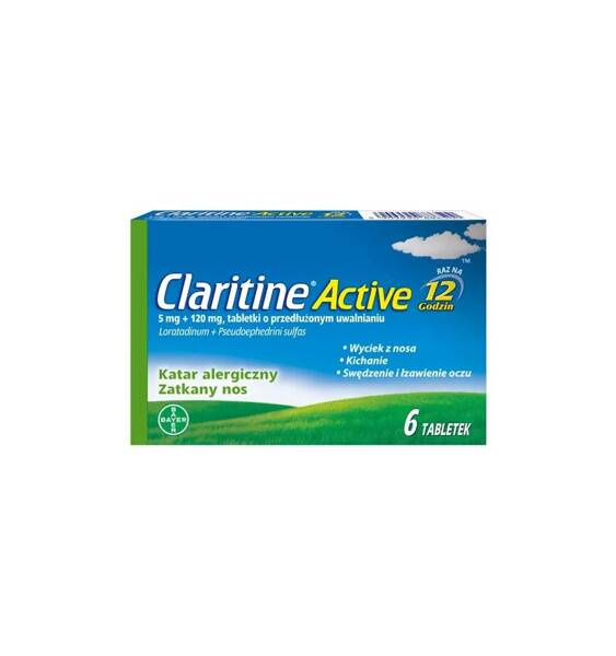 Claritine Duo tabletki o przedłużonym uwalnianiu 5mg+0,12 | aptekacurate.pl