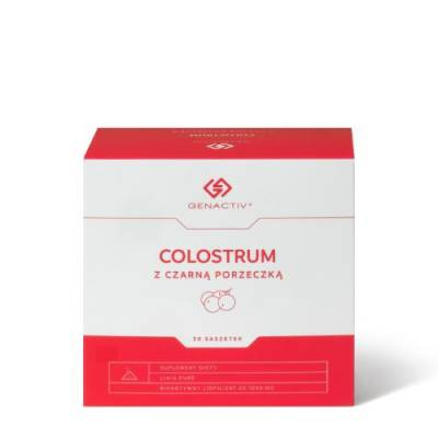 Colostrum z czarną porzeczką w proszku Genetiv, 30 saszetek ...