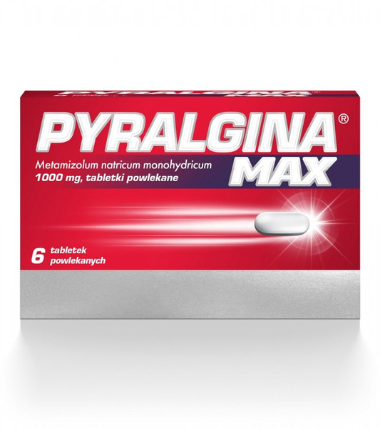 Pyralgina Max tabletki powlekane 1 g 6 tabletek | APTEKA \ LEKI I ...