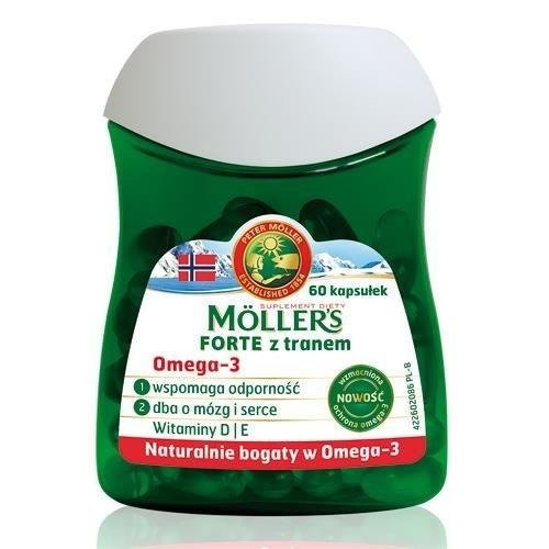 Tran norweski MOLLERS Forte, 60 kapsułek | APTEKA \ LEKI I SUPLEMENTY ...