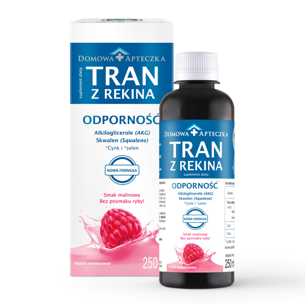 Tran z Rekina smak malinowy Nowa Formuła 250ml | APTEKA \ LEKI I ...