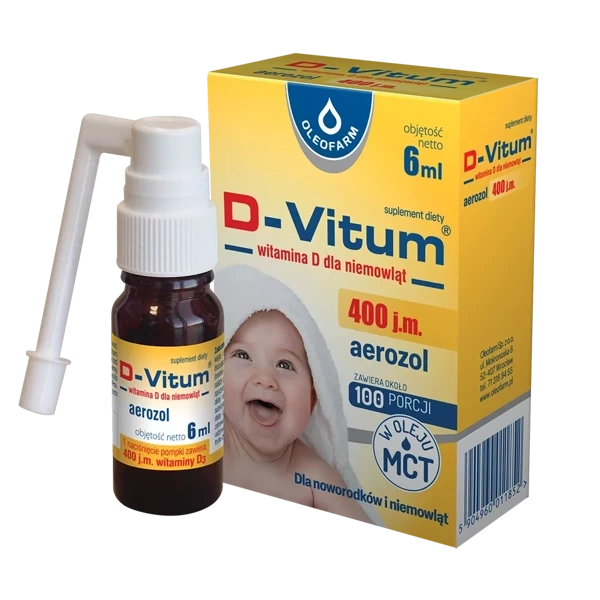 D-Vitum Witamina D 600 j.m. Aerozol 6ml | aptekacurate.pl