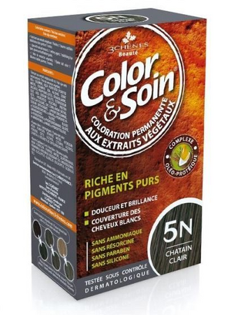 COLOR & SOIN Farba do włosów 5N, 135 ml | aptekacurate.pl