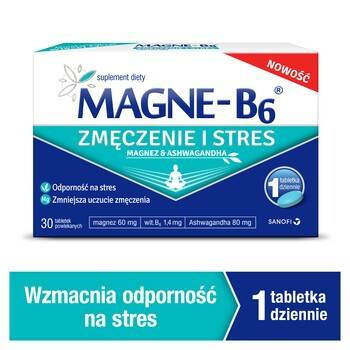 Magne-B6 Zmęczenie i stres, 30 tabletek powlekanych | aptekacurate.pl