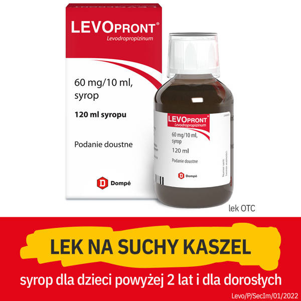 Levopront syrop 60mg/10ml, 120ml | aptekacurate.pl