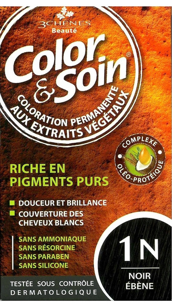 COLOR & SOIN Farba do włosów 1N 135 ml | aptekacurate.pl