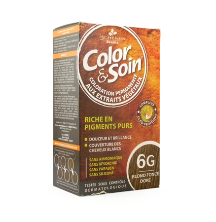 COLOR & SOIN Farba do włosów 6G, 135 ml | aptekacurate.pl