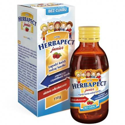 Herbapect Junior bez cukru syrop 110g | PRZEZIĘBIENIE \ KASZEL MAMA I ...