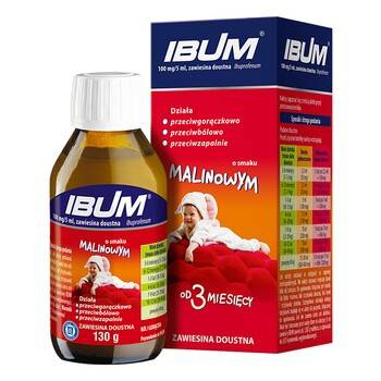 Ibum dla dzieci malinowy zawiesina doustna 130 ml | MAMA I DZIECKO ...