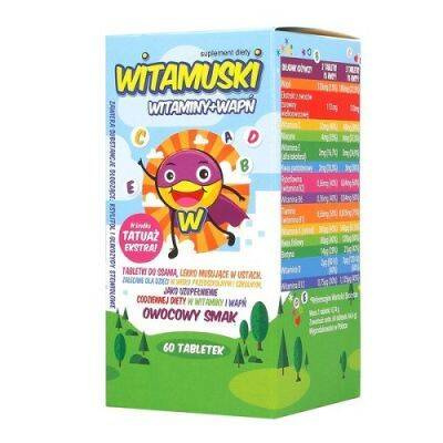 Witamuski tabletki musujące do ssania, 60 tabletek | aptekacurate.pl