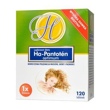 Ha-Pantoten Optimum , 120 tabletek | APTEKA \ LEKI I SUPLEMENTY \ WŁOSY ...